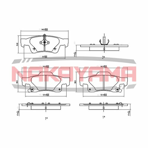 Колодки тормозные дисковые Nakayama HP8550NY