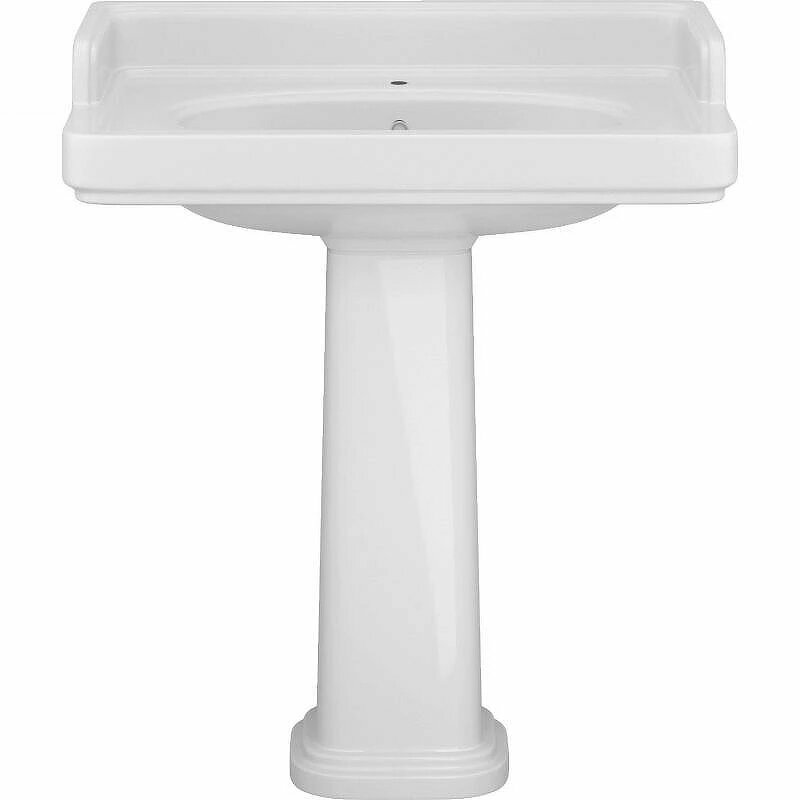 Раковина Kerama Marazzi Pompei, прямоугольная, подвесная, фаянс, белая, 80x50 см