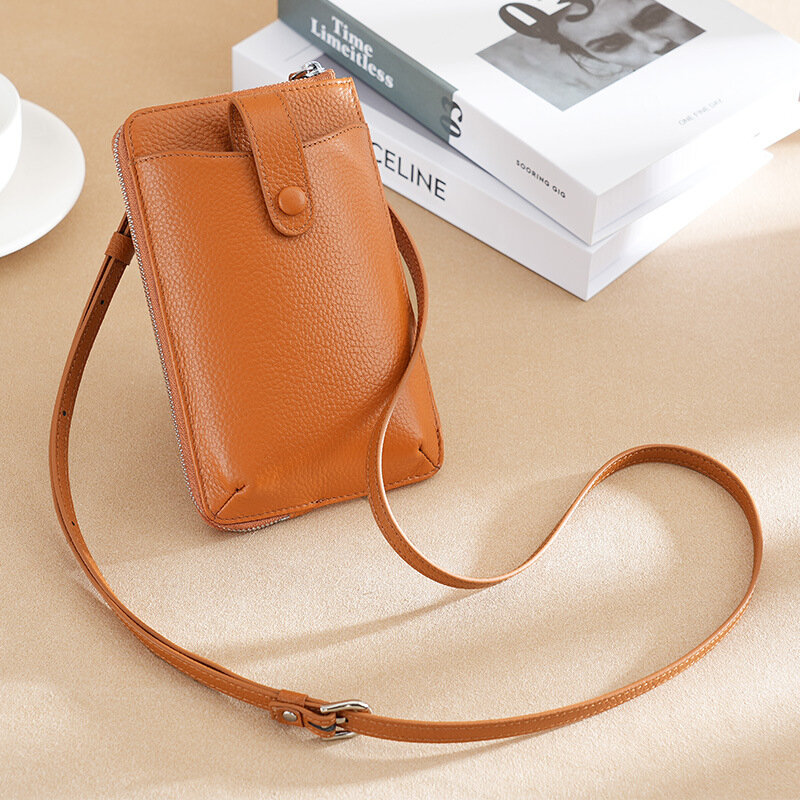 Сумка-мессенджер, натуральная кожа, для мобильного телефона, одно плечо