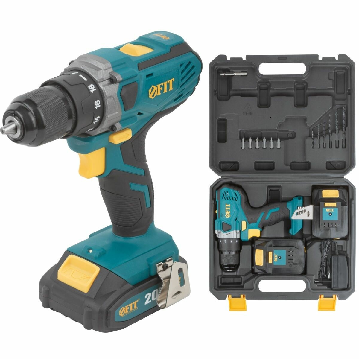 Дрель-шуруповерт аккумуляторная 20В FIT CD-S20LiWB