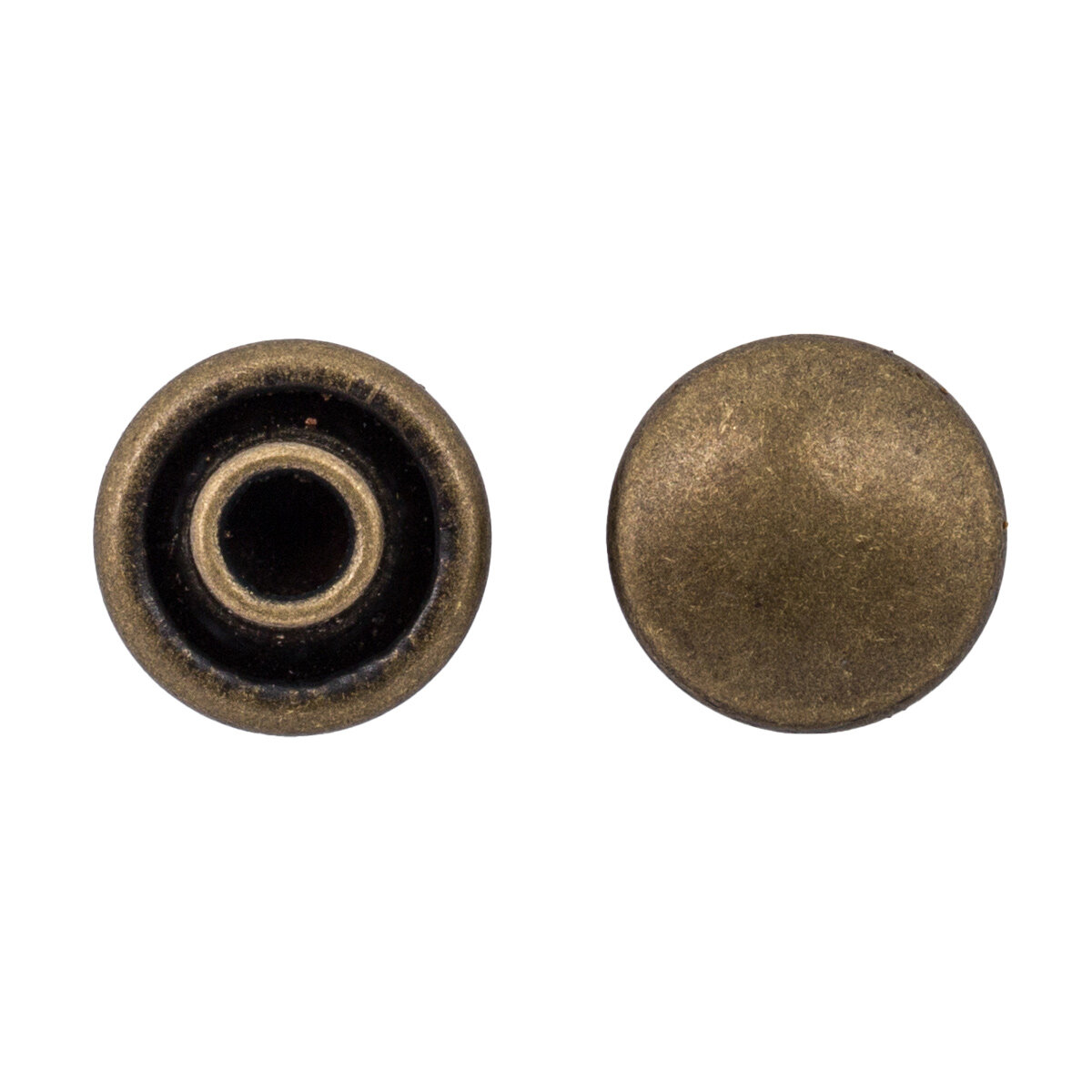 Хольнитены односторонние джинсовые 8 мм, BIG, 4035, без гвоздика, металл (латунь), 100 шт