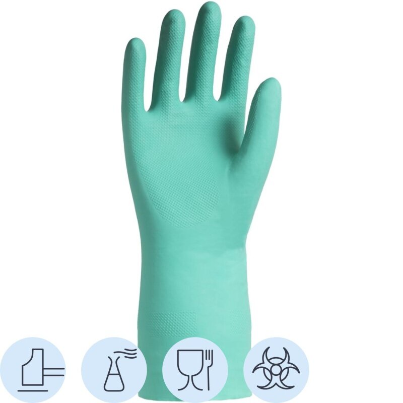 Перчатки защитные Lakeland нитрил Nitrosol EN15F, цвет зеленый, размер 9