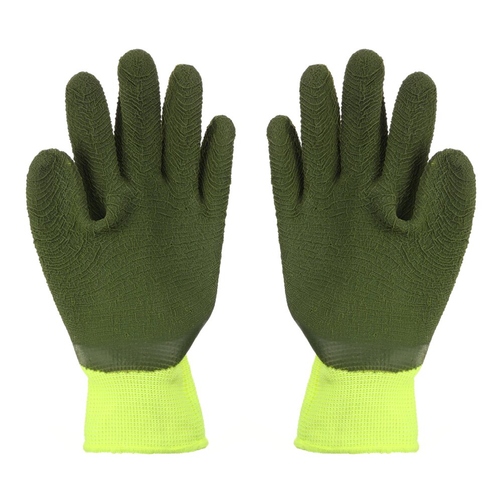 Перчатки садовые детские BERTA с латексом салатовые
