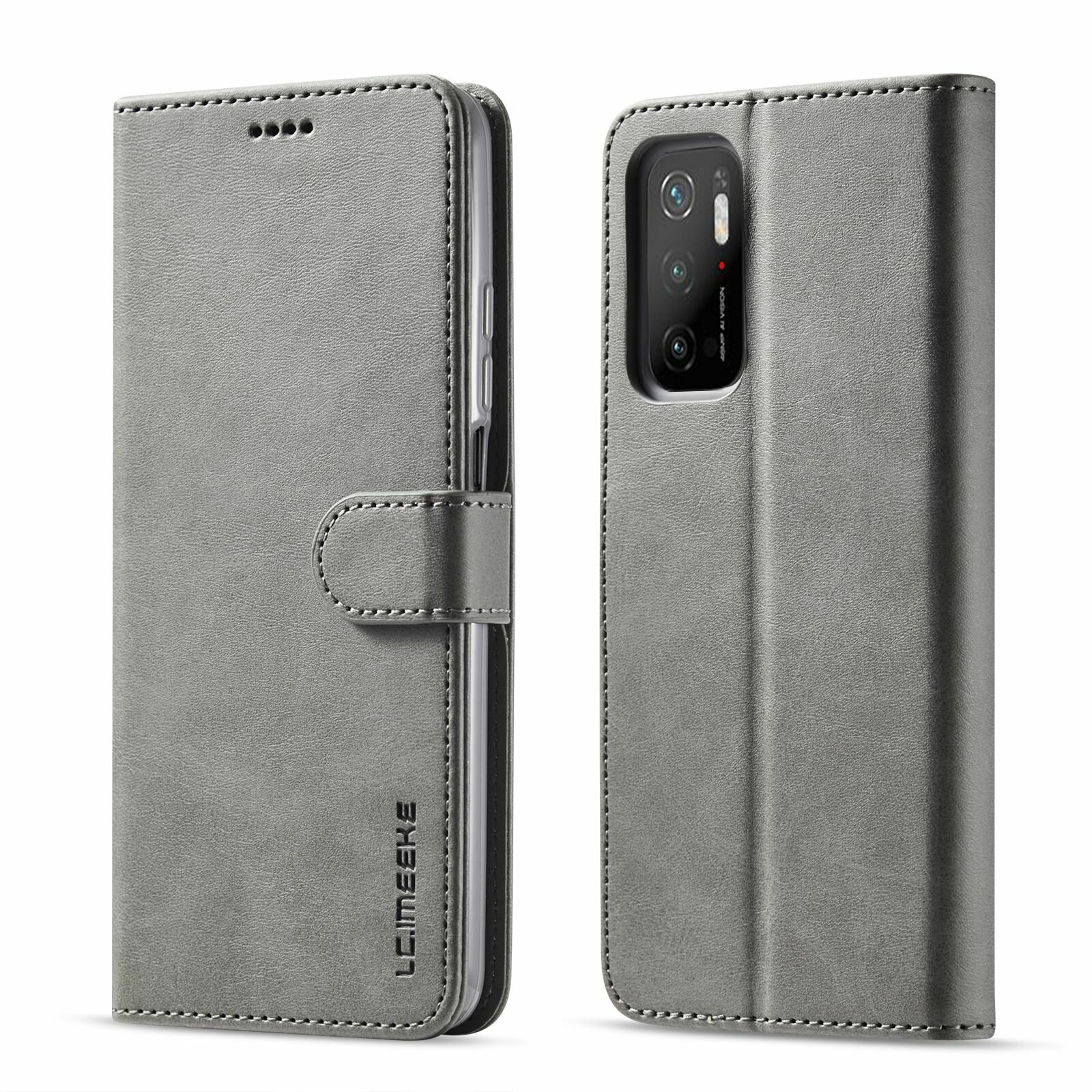 LCIMEEKE Кожаный книжка чехол для Xiaomi Poco M3 Pro, Redmi Note 10 5G и Redmi Note 10T (Сяоми Поко М3 Про, Ксиаоми Редми Ноут 10 5G и Ноут 10Т) с визитницей из экокожи