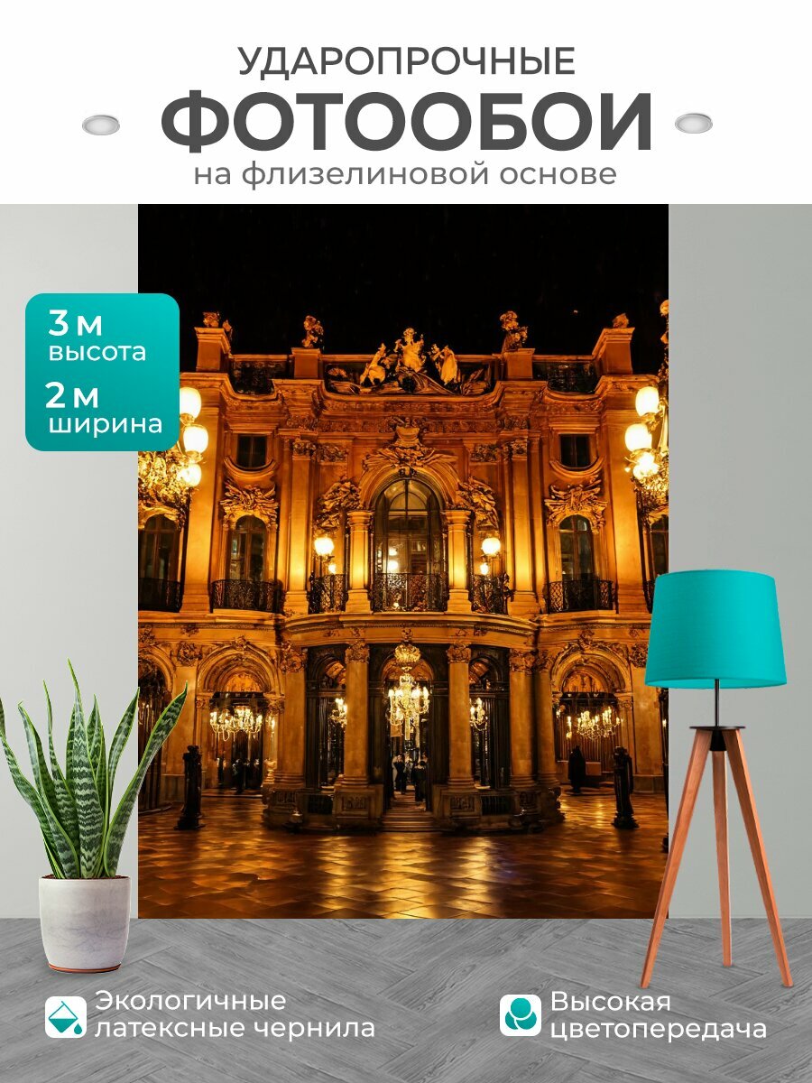 Фотообои моющиеся ударопрочные "Ночь в стиле барокко" 200x300 см. флизелиновые на стену