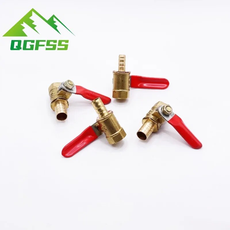 Шаровой кран латунный 1/4" 6mm Hose Barb