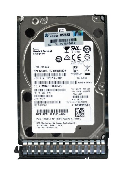 Жесткий диск HP EG1200JEMDA 1,2Tb 10000 SAS 2,5" HDD