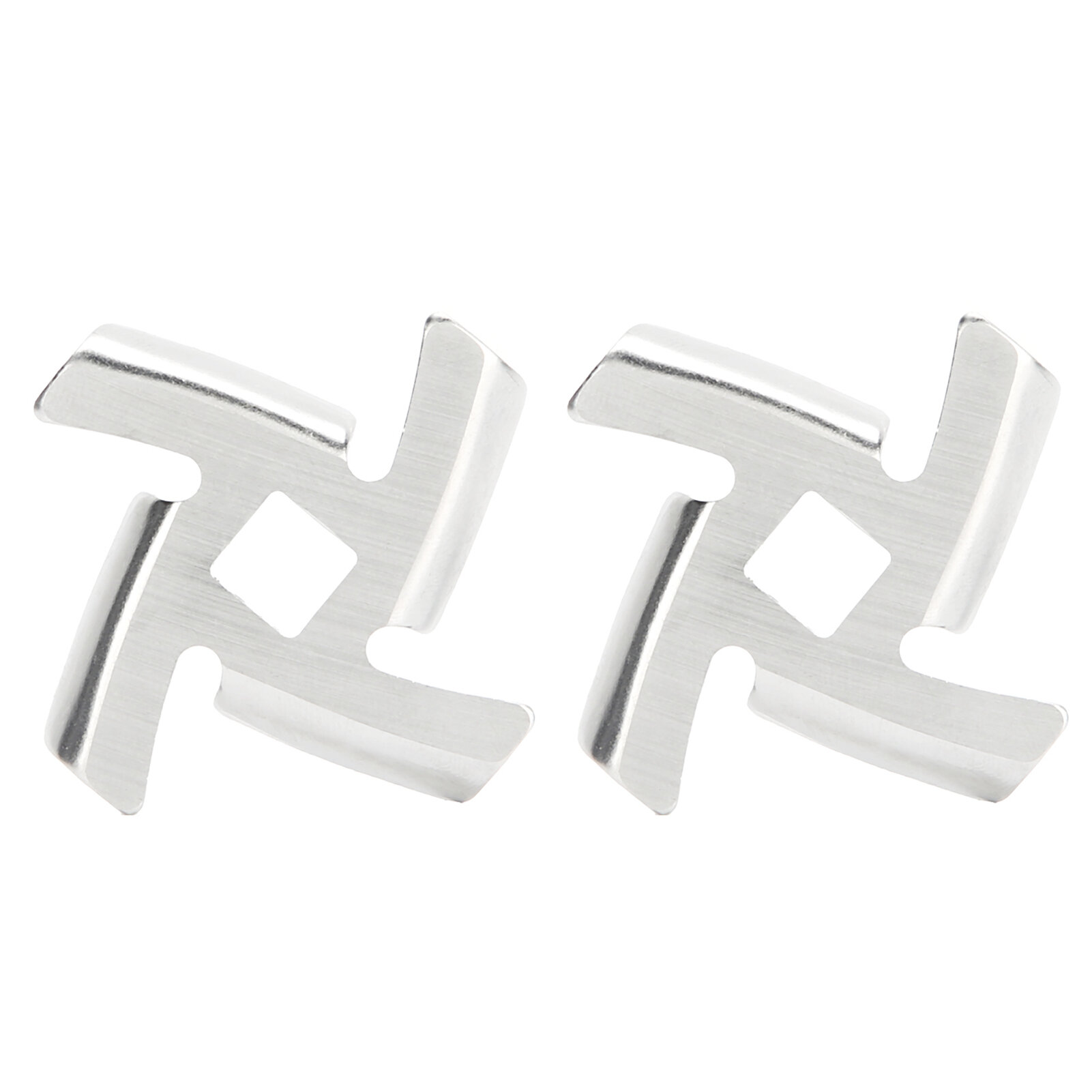 2PCS Мясоцеловидный лезвие 304 Очистка из нержавеющей стали аксессуар для диска для 5#/B Гиндер (квадратное отверстие 8 мм скрещено)