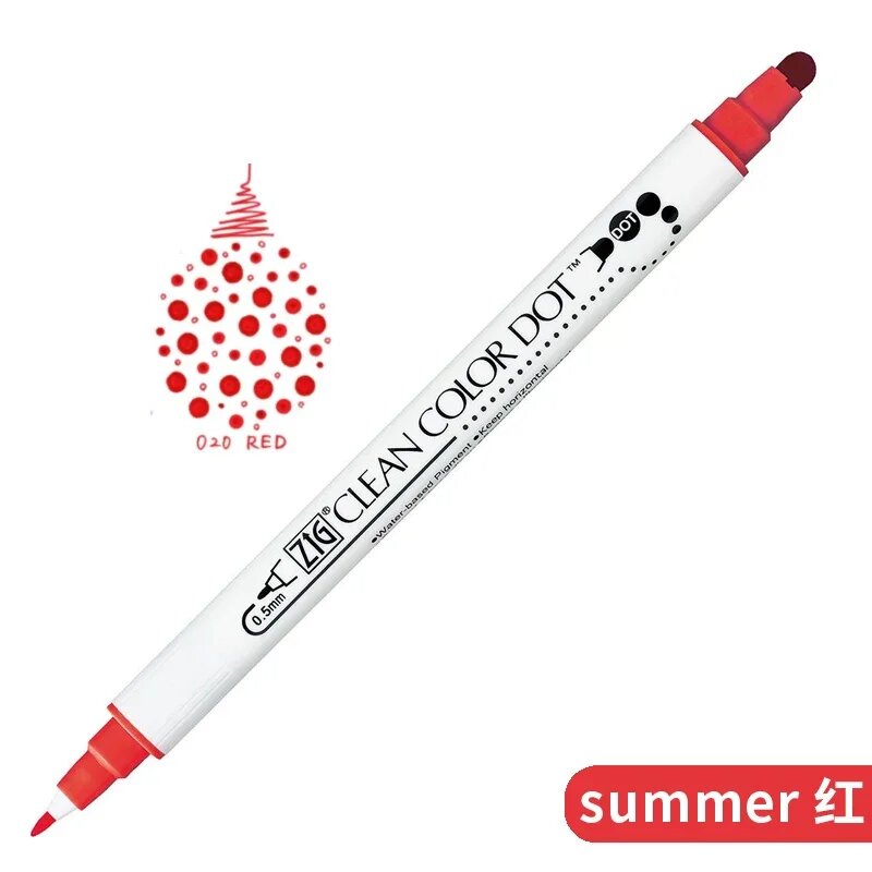 Zig KURETAKETC-6100 набор акварельных маркеров 24 цвета Белый, Red