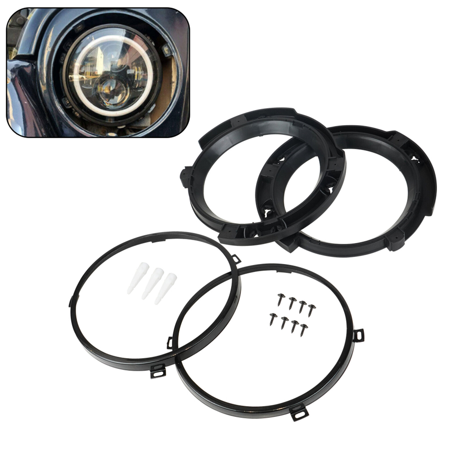 1 пара колец кронштейна крепления фары 7 дюймов сменные для Jeep Wrangler JK 2007-2017