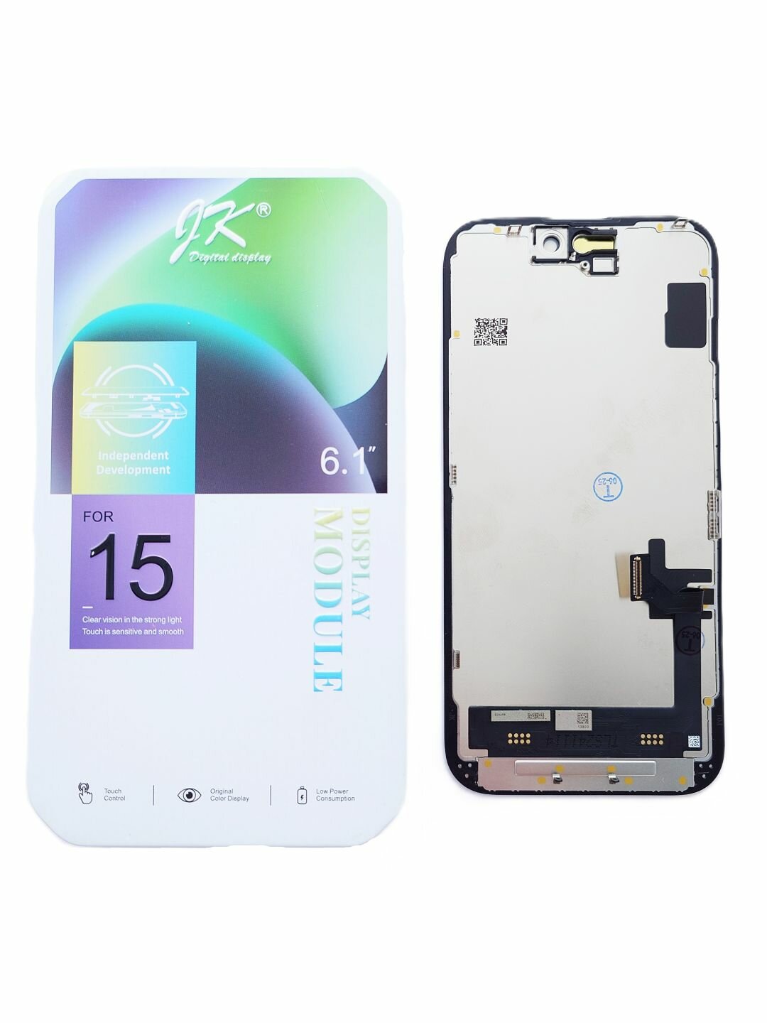 Дисплей (LCD) для iPhone 15+Touchscreen black (In-Cell JK)