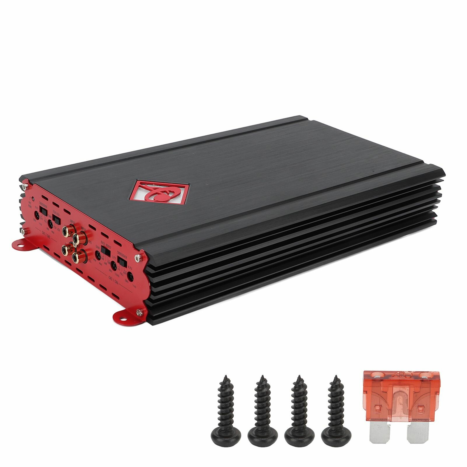 Усилитель P6, металл, 2/4 Ом, мостовое, 4 канала