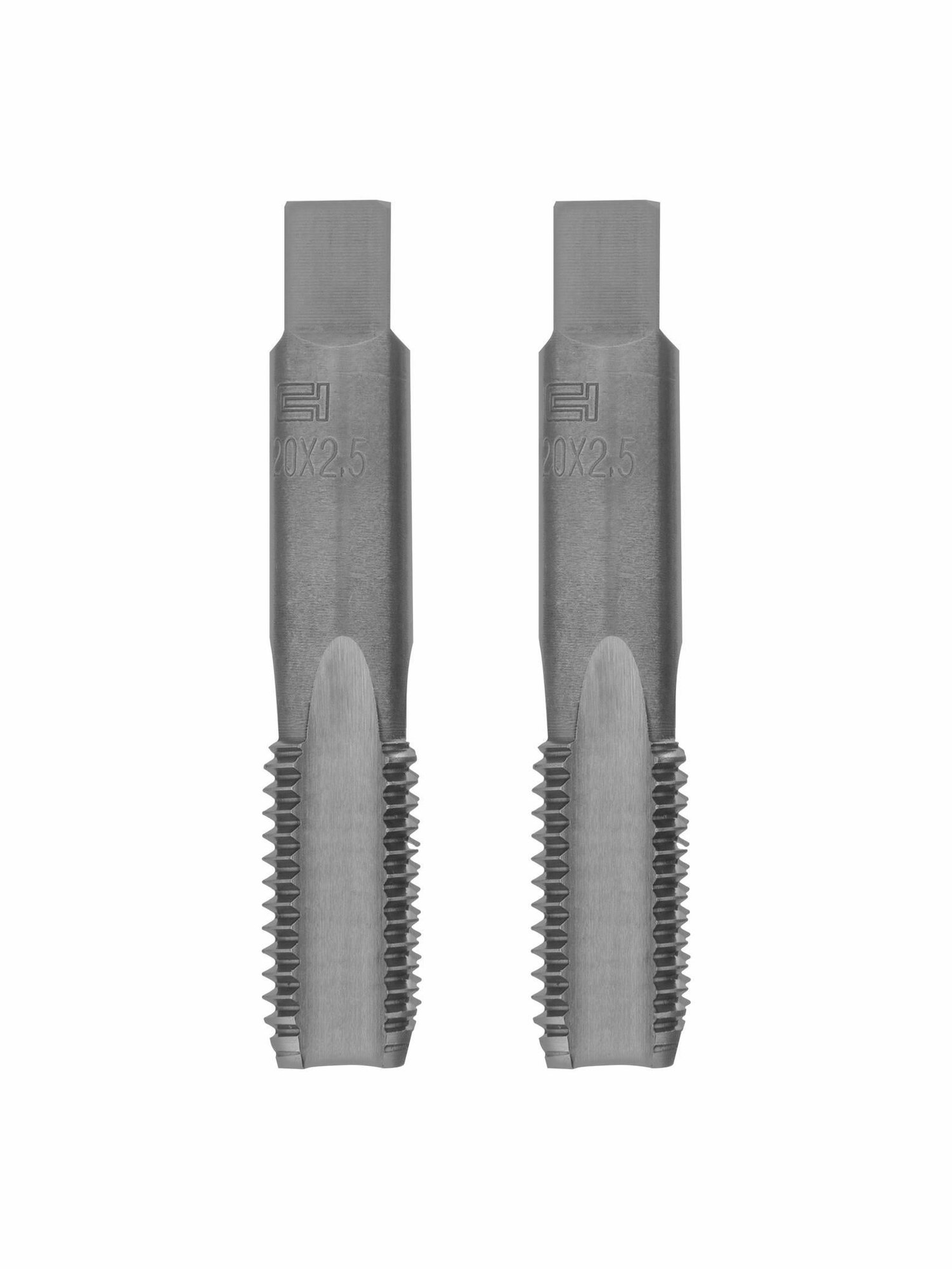 Метчик ручной М20 х 2.5 мм, комплект из 2 шт Сибртех