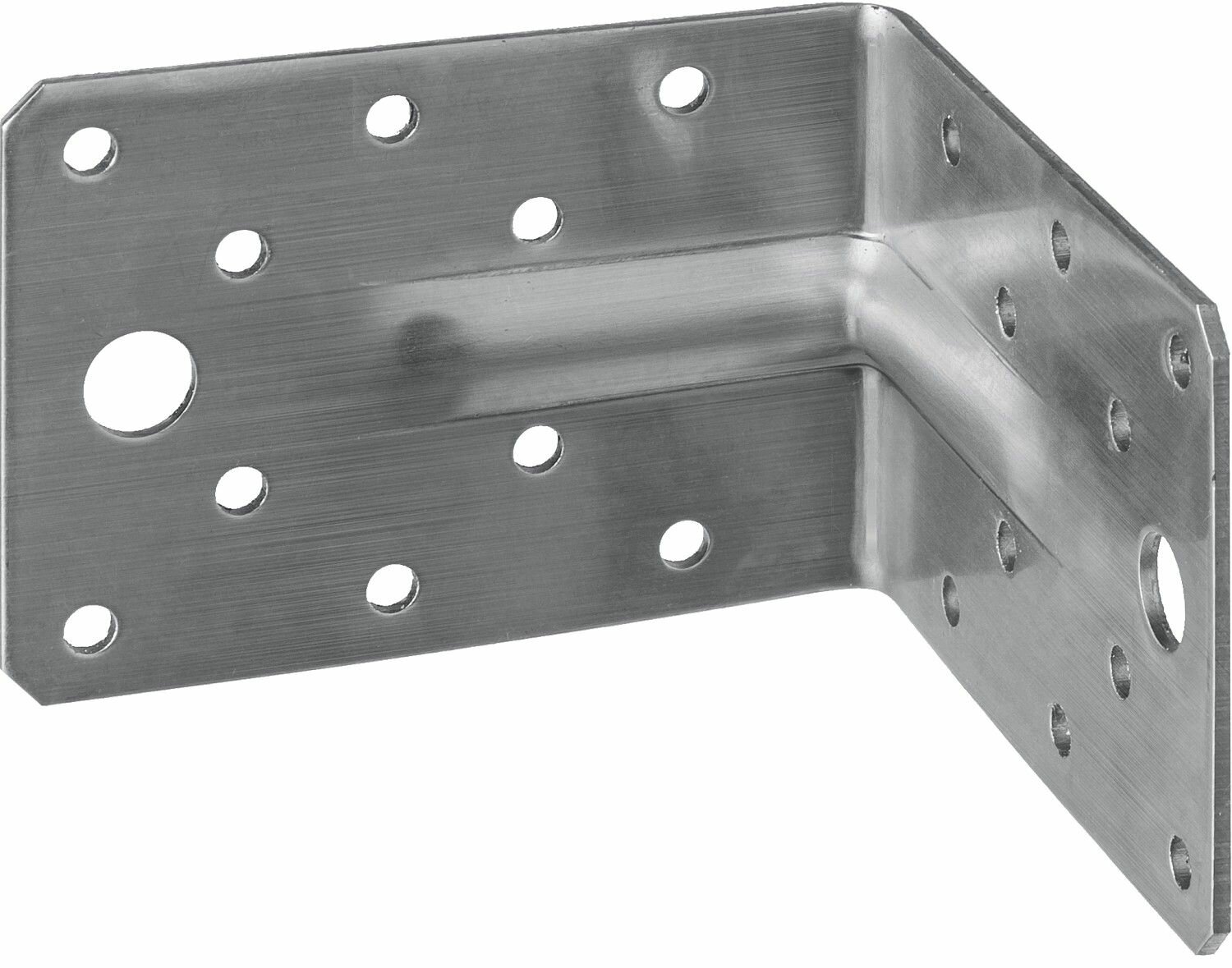 Уголок крепежный ЗУБР УНКУ-2.0, усиленный, нержавеющий, 65x90x90x2 мм, профессиональный 310516-65