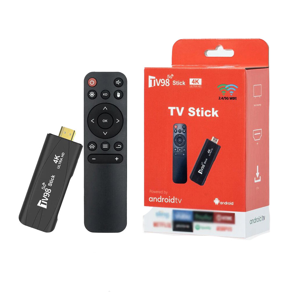 TV98 RK3228A Smart TV Stick Android 7.1 2.4G/5G двухдиапазонный WIFI TV Stick 4K HD медиаплеер 1 ГБ + 8 ГБ Smart Android TV Stick
