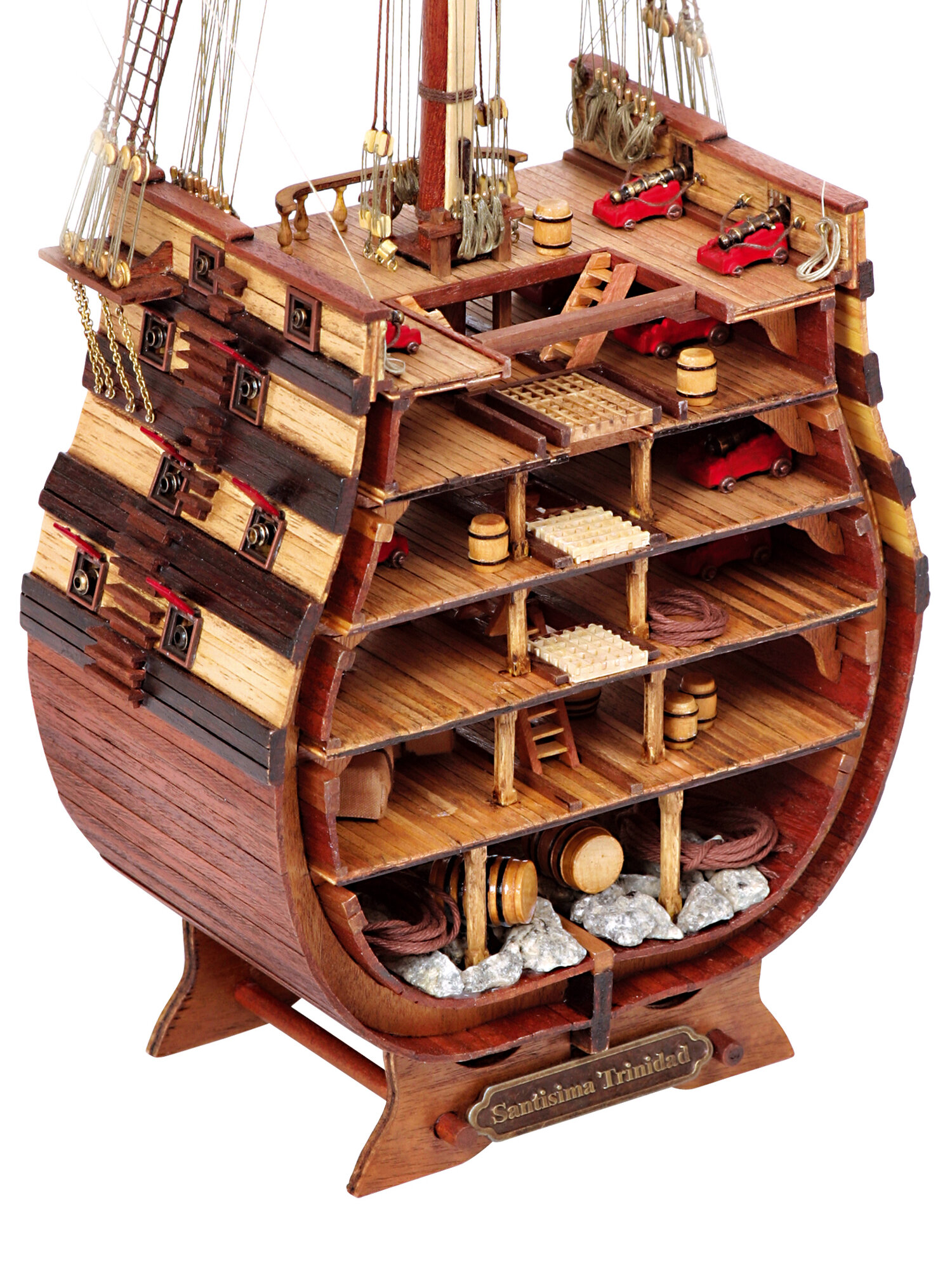 Сборная модель корабля для начинающих от Occre, сечение Santisima Trinidad, 150 часов, 90х415х876 мм, М.1:90