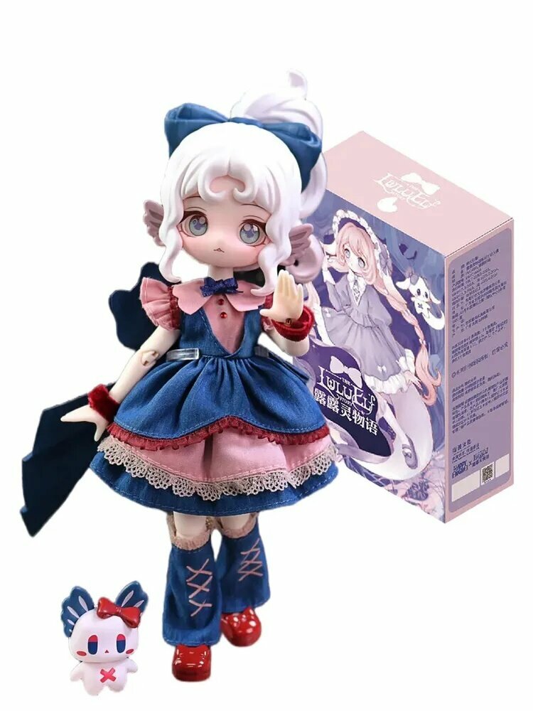 LEI-Doll 1/12 Кукла с шаровидными суставами BJD,(The Lulu Elf Story) ,20cm, полный набор прически, одежды и аксессуаров, коллекционная, подарок для девочек