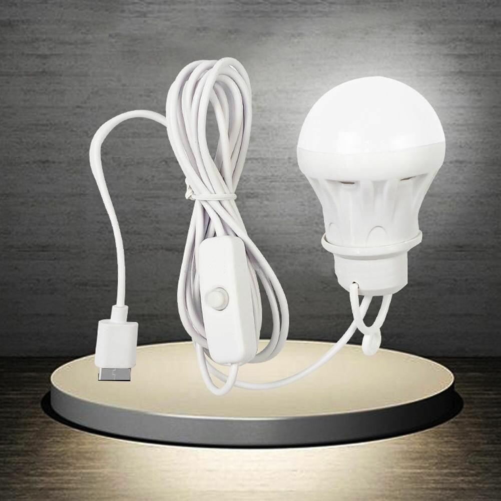 Светодиодная походная USB лампочка, светильник для кемпинга и туризма.2.4 м