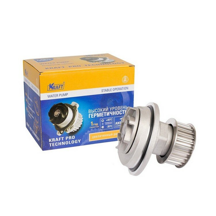 Насос водяной (помпа) для Opel Astra (Опель Астра) 1991-2010 (1.7-2.0i), Chevrolet Lacetti (Шевроле Лачетти) с 2004 года с ДВС 1.8L (KRAFT)