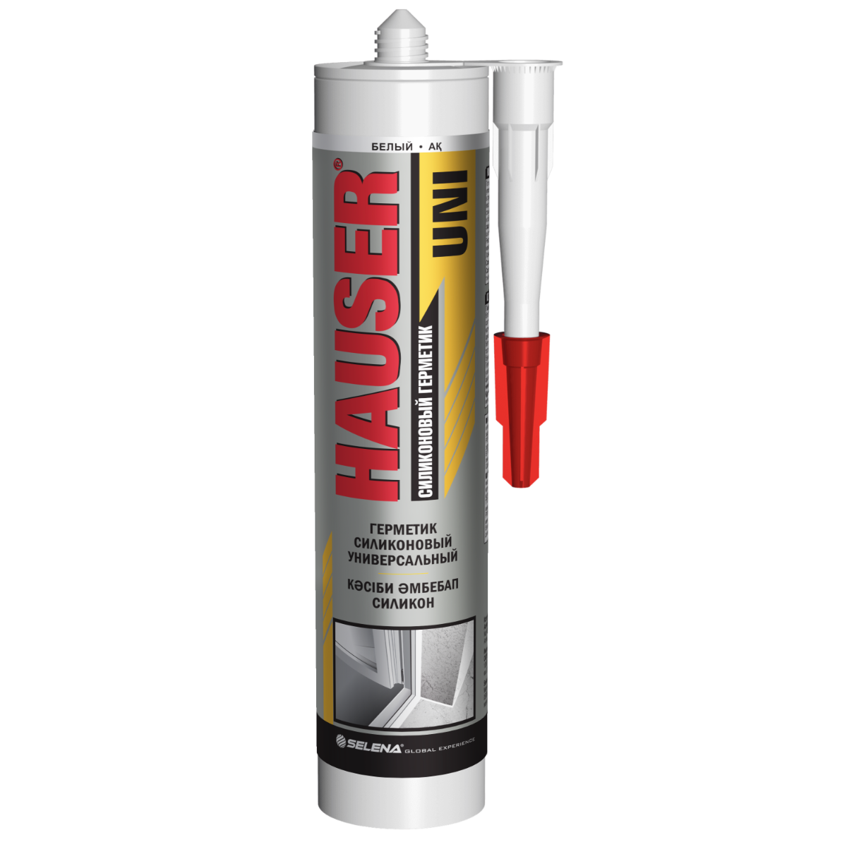 Силиконовый герметик Hauser Uni 48803, 260 мл, белый