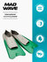 Ласты MAD WAVE Pool colour short, с закрытой пяткой, короткие, цвет зеленый, раз...