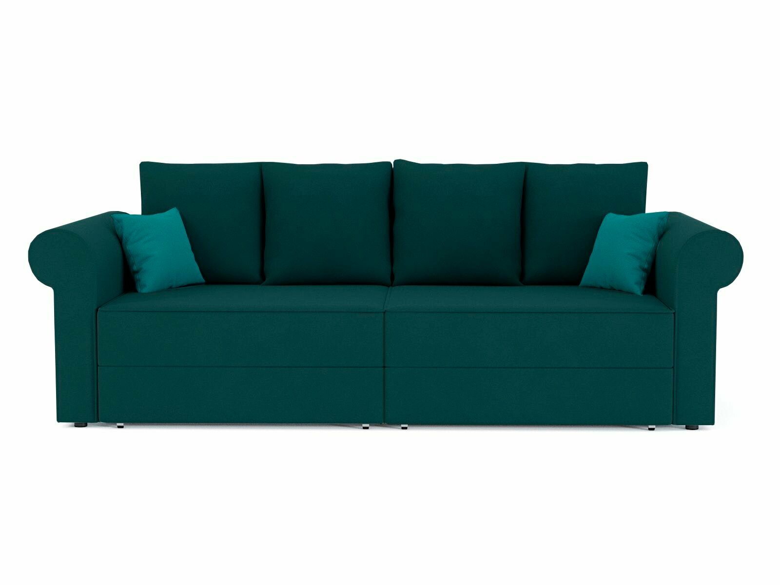 Диван - кровать Флоренция, еврокнижка-трансформер, 239*96*96, велюр Зара Изумруд/Велюр Зара Азур 48