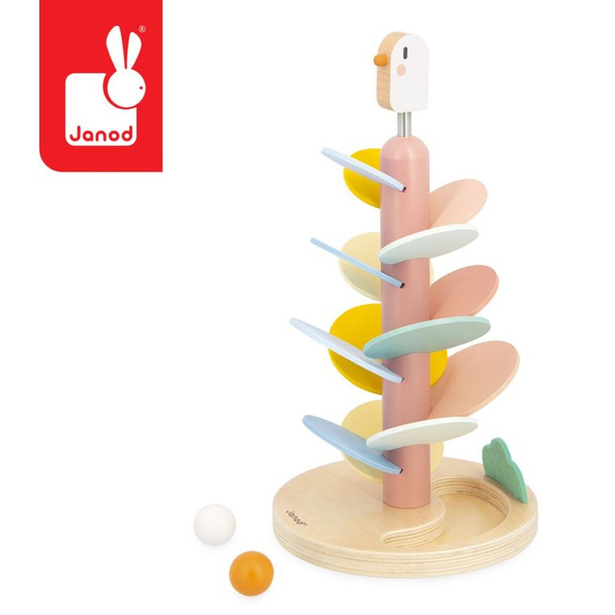 Развивающая игра Janod - Деревянный игровой набор Птичка и шарики - Янод J04040