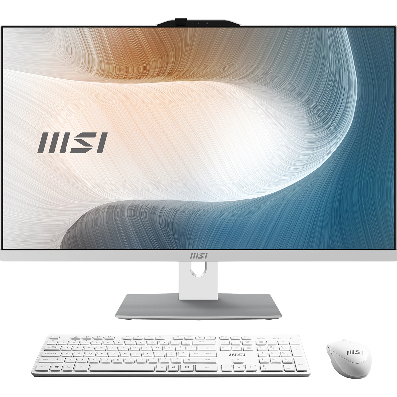 Моноблок/ Modern AM272P 1M-1468XRU 27"(1920x1080 IPS)/Intel Core 5 120U(1.4Ghz)/16384Mb/512PCISSDGb/noDVD/Int: Intel® Graphics/Cam/BT/WiFi/war 1y/7.5kg/White/noOS + Wireless KB+M 9S6-AF8232-1468