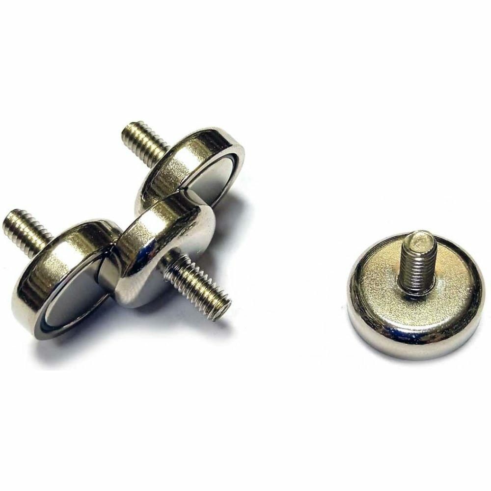 Магнитное крепление Проф-Магнит под гайку С16, в комплекте с шайбой и гайкой М4, сцепление 5,5 кг - 4 шт. PMYP-C-16