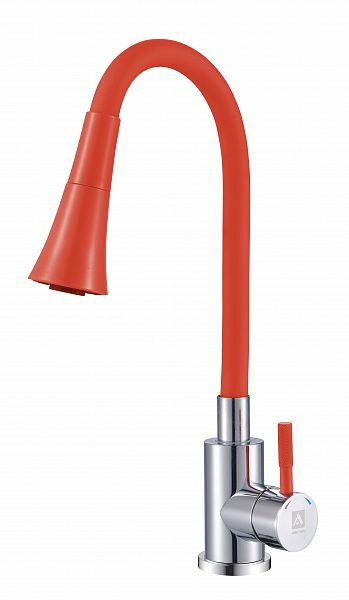 Смеситель для кухни ARGO 35-12 SOLID двухпозиционный из нержавеющей стали (хром/крансый) (Латунь)