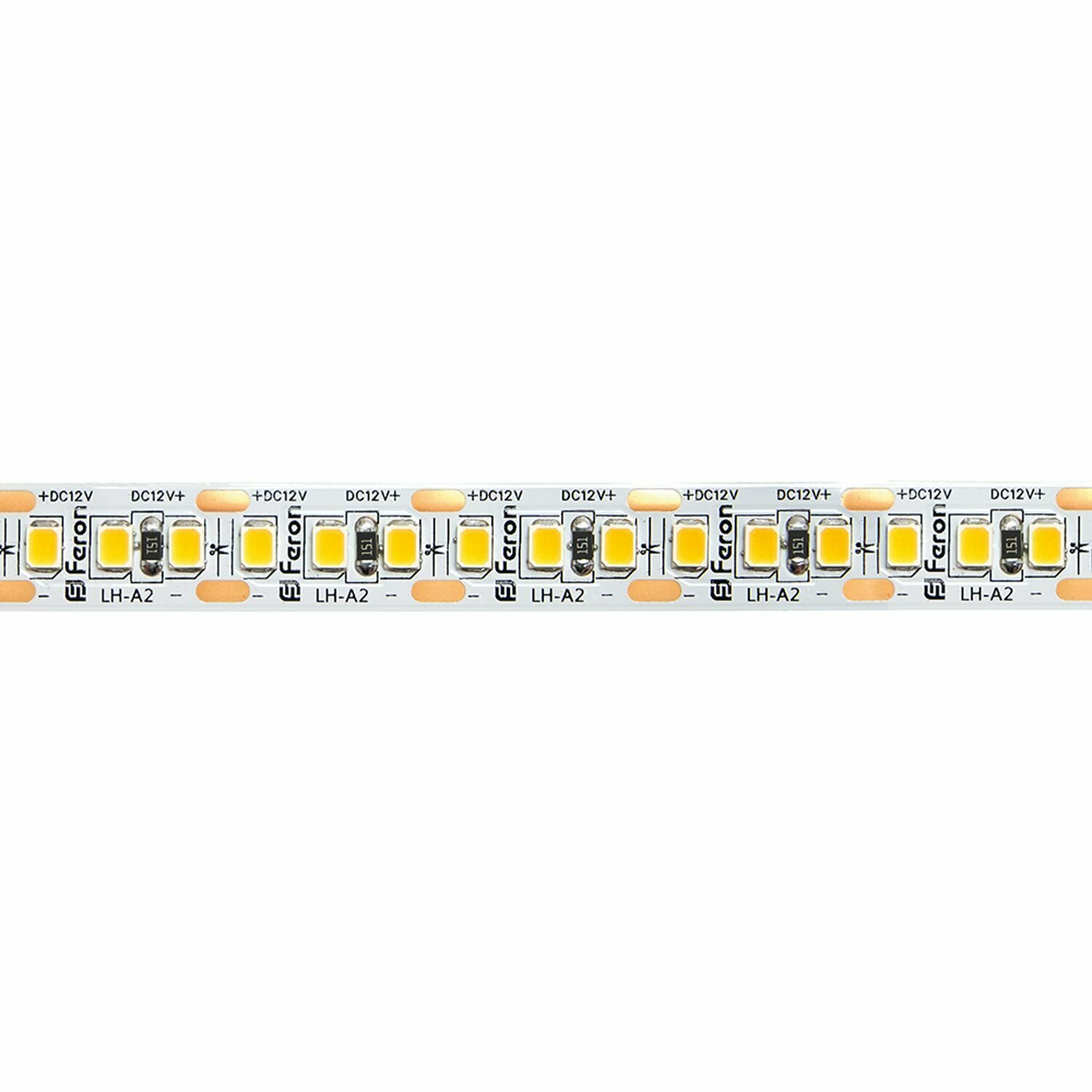 Светодиодная лента / длина 5 метров / мощность 85W / напряжение 12V / цвет свечения 3000К теплый белый свет / Feron LS616 41279
