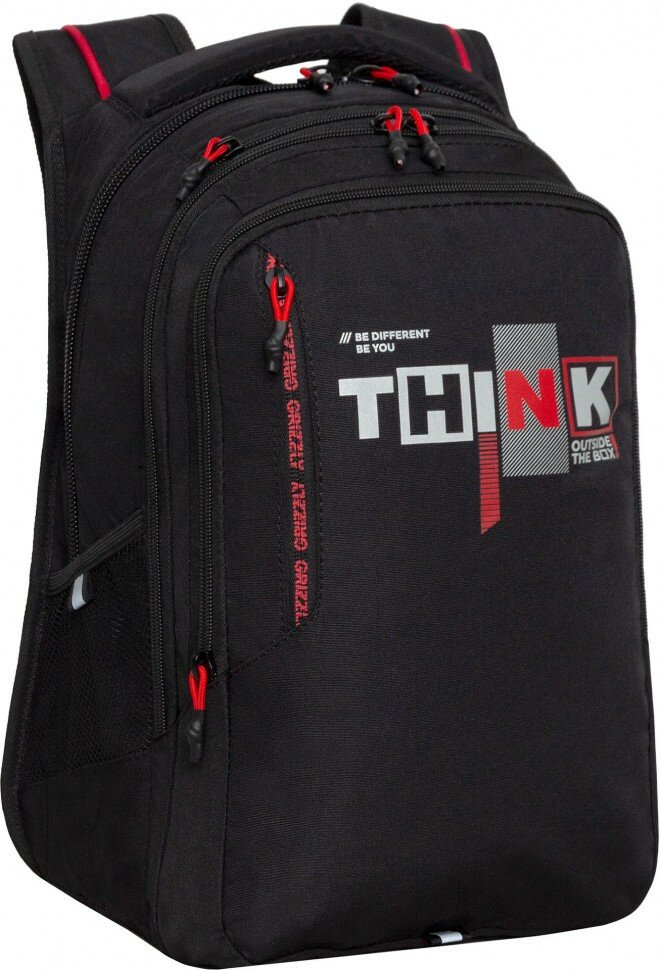 Рюкзак GRIZZLY RU-438-1/2 черный - красный