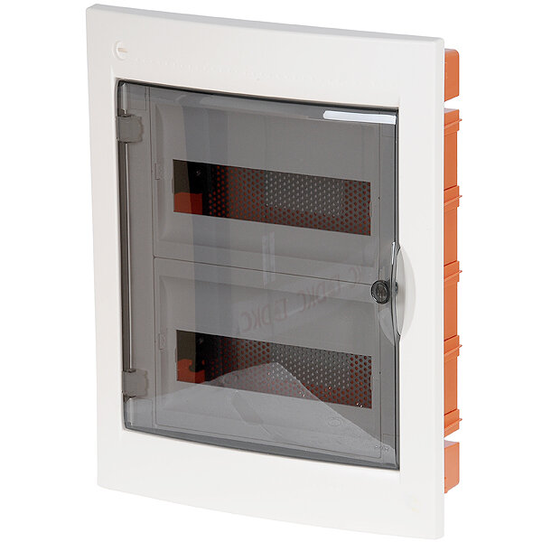 Бокс мультимедийный RB24B4NWD RAM base встраиваемый прозрачная дверь IP41 белый ДКС