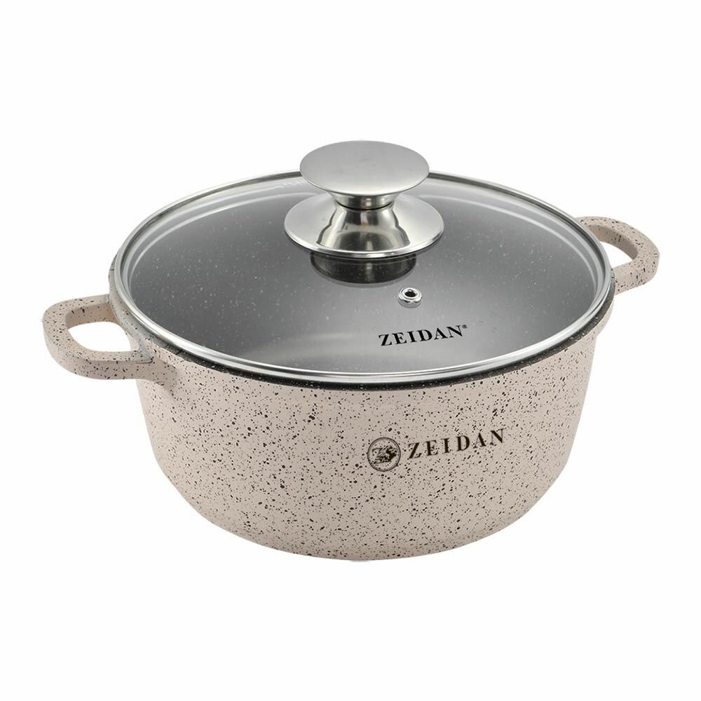Кастрюля алюминиевая 6.4 л Zeidan Cappuccino, для газовой плиты 6.4 литра