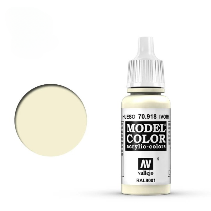 Аксессуар для Warhammer Vallejo Краска Model Color Слоновая кость 918 (Model Color: Ivory 70.918)
