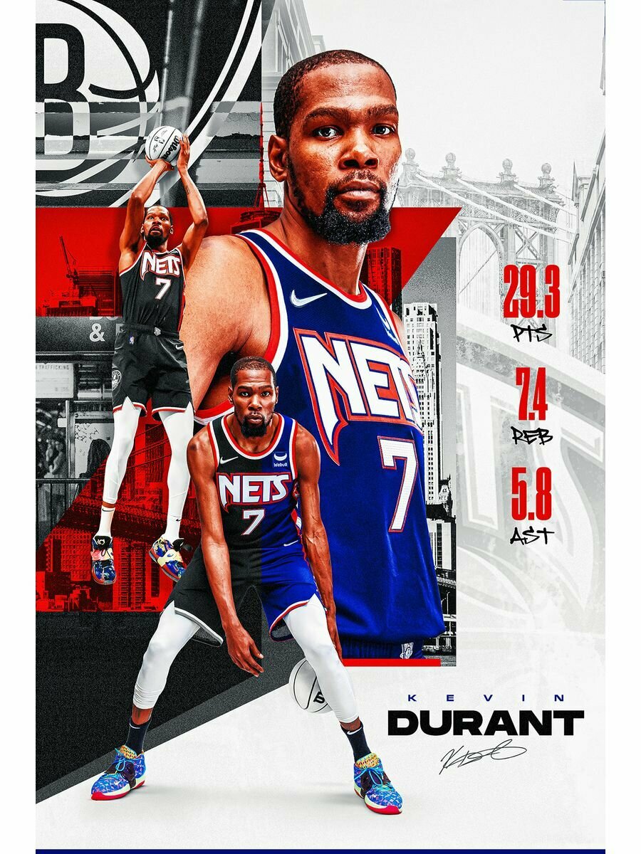 Постер "Bright NBA. Кевин Дюрант"
