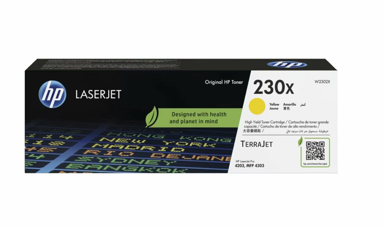 Картридж для лазерного принтера HP 230X Yellow (W2302X)