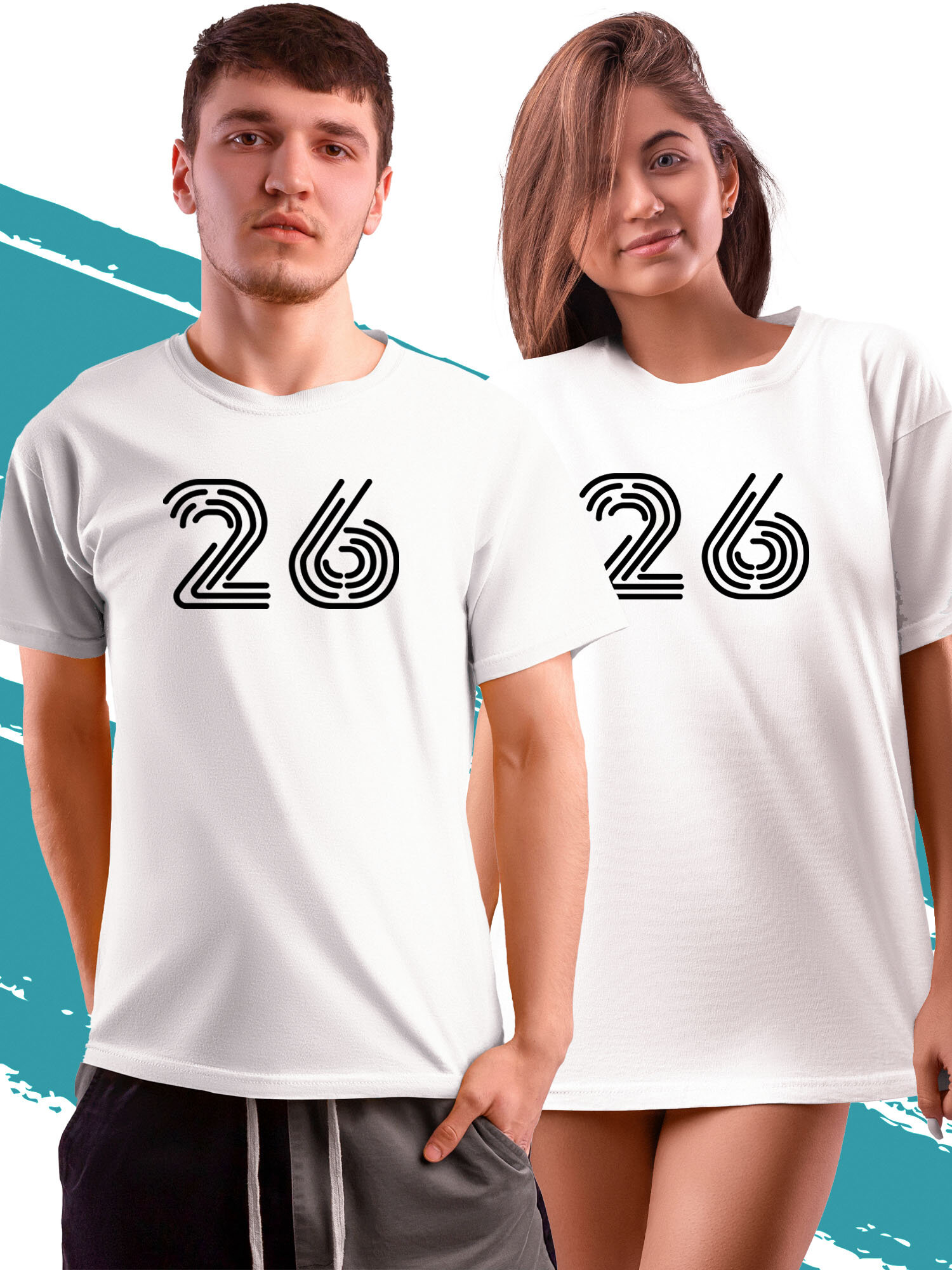 Футболка номер цифра 26 двадцать шесть