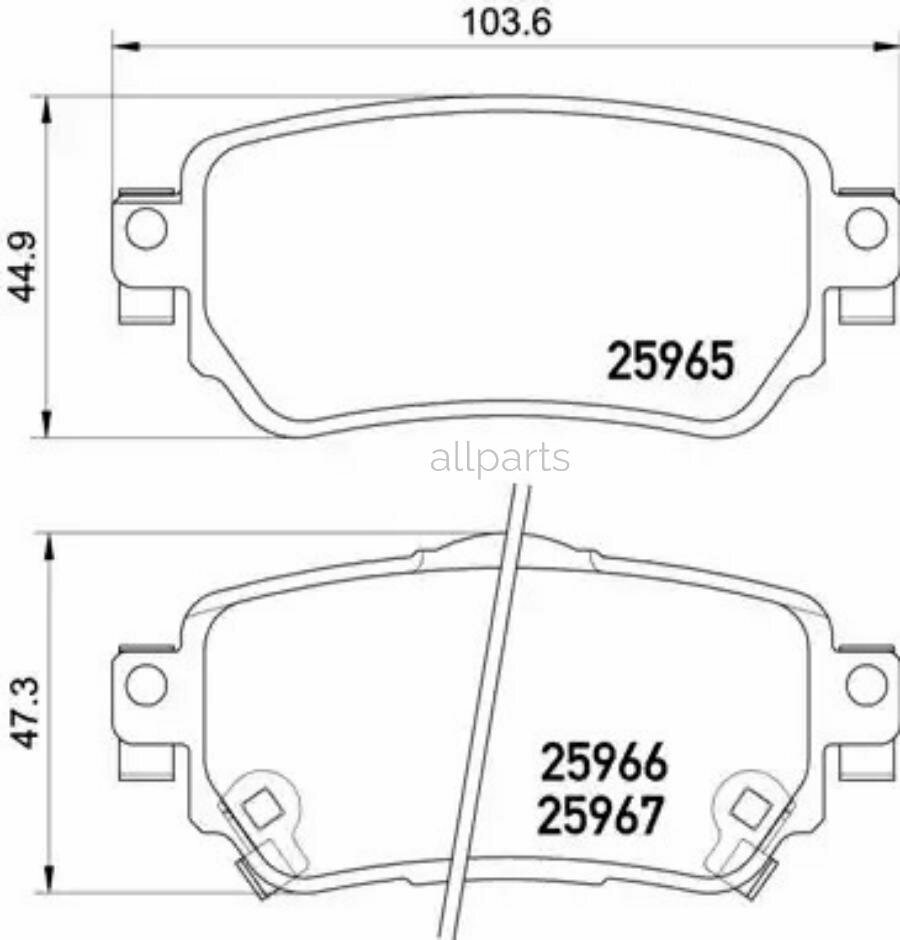 BREMBO P56098 Колодки тормозные дисковые