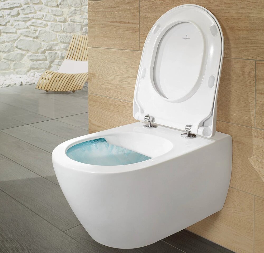 Унитаз Villeroy Boch Subway 2.0, подвесной, безободковая чаша, антивсплеск, белый