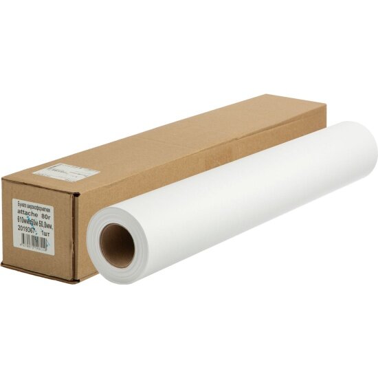 Бумага широкоформатная Attache 80г 610ммх50м 50,8мм