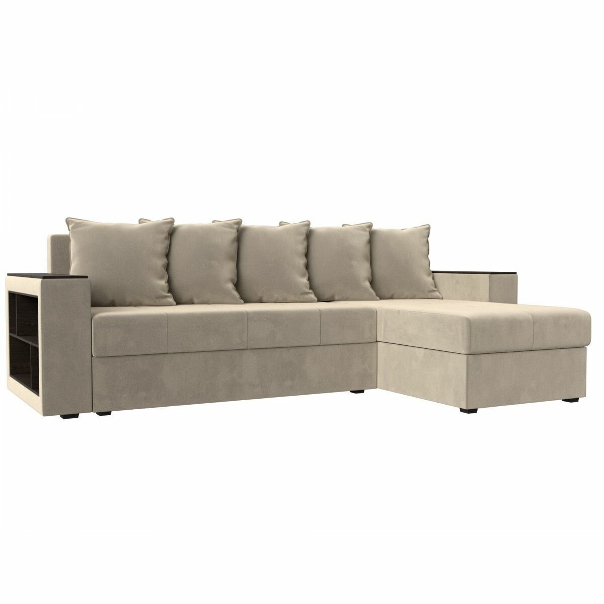 Угловой диван Дубай Лайт угол универсальный, Микровельвет, Модель 114163