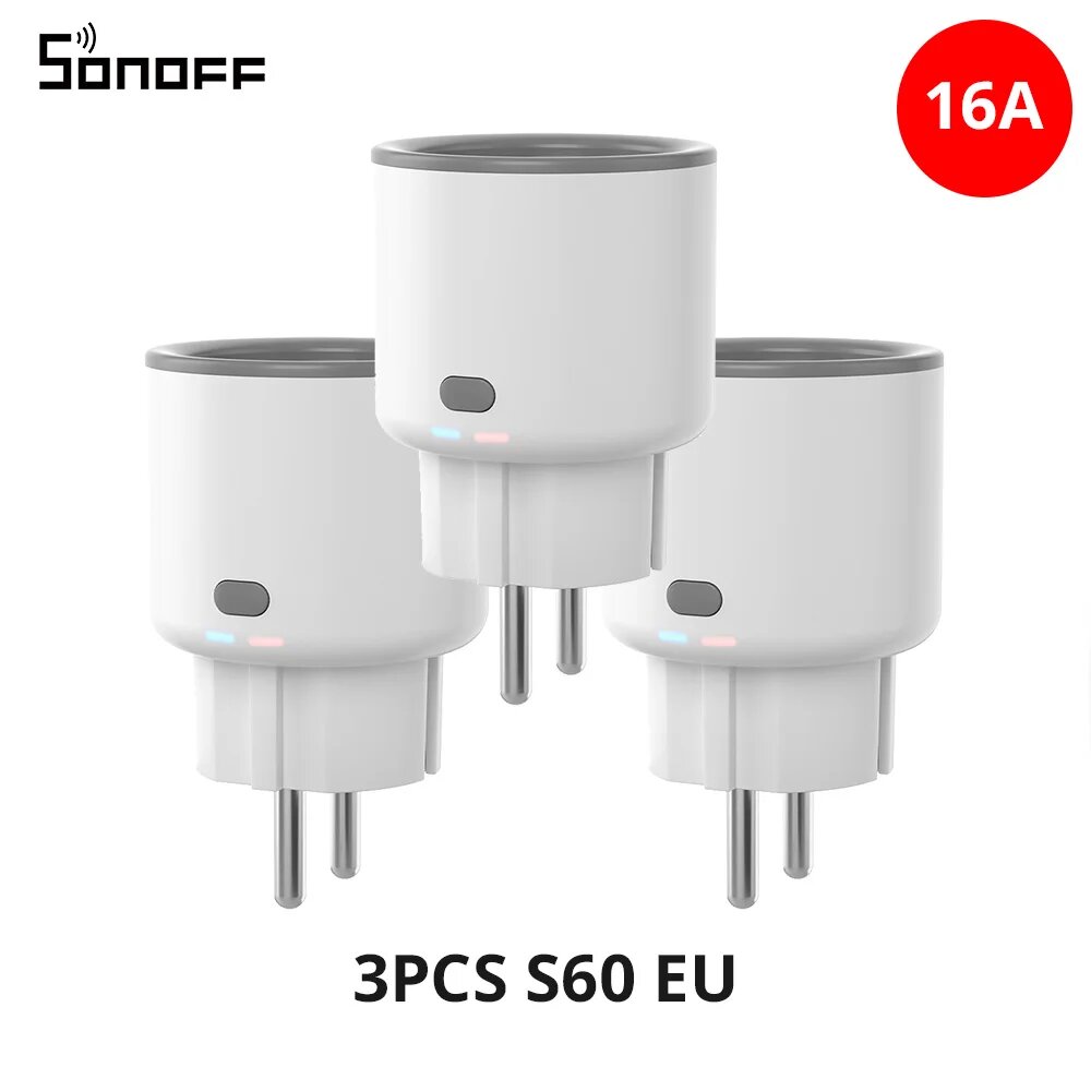 SONOFF S60 EU Wi-Fi умная розетка 1-5 шт. 3PCS S60TPF