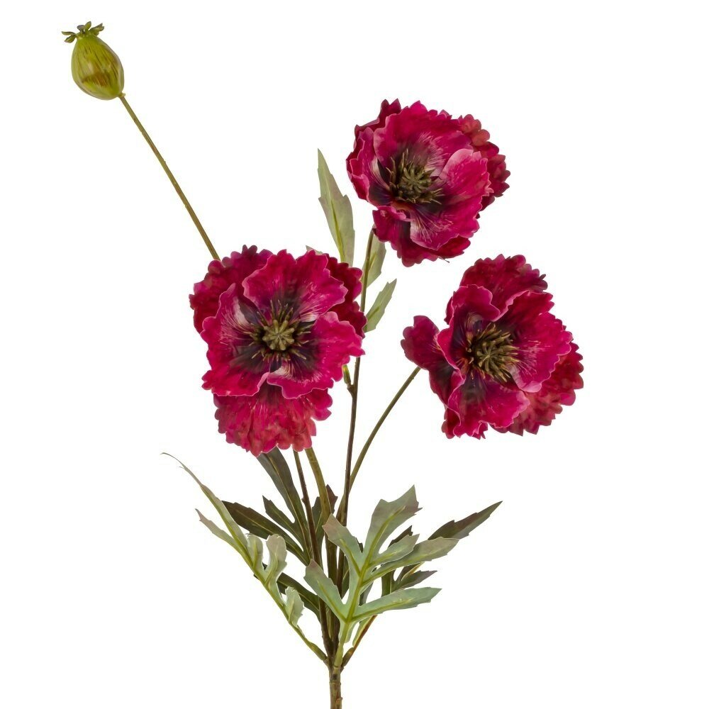 Цветок искусственный "Мак", L=18 W=18 H=70 см