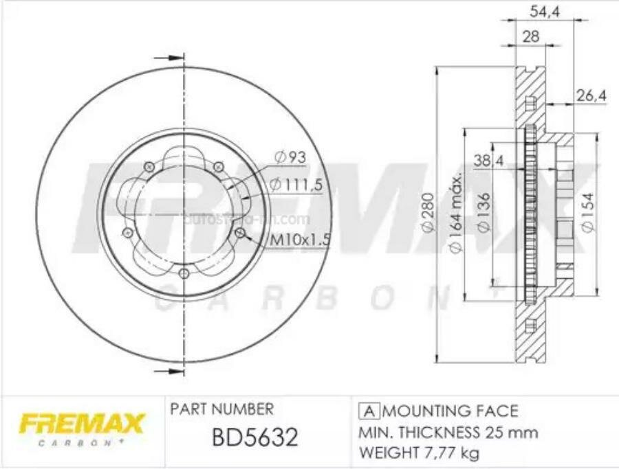 FREMAX BD5632 диск тормозной передний!\ Ford Transit 2.2TDCi 06>
