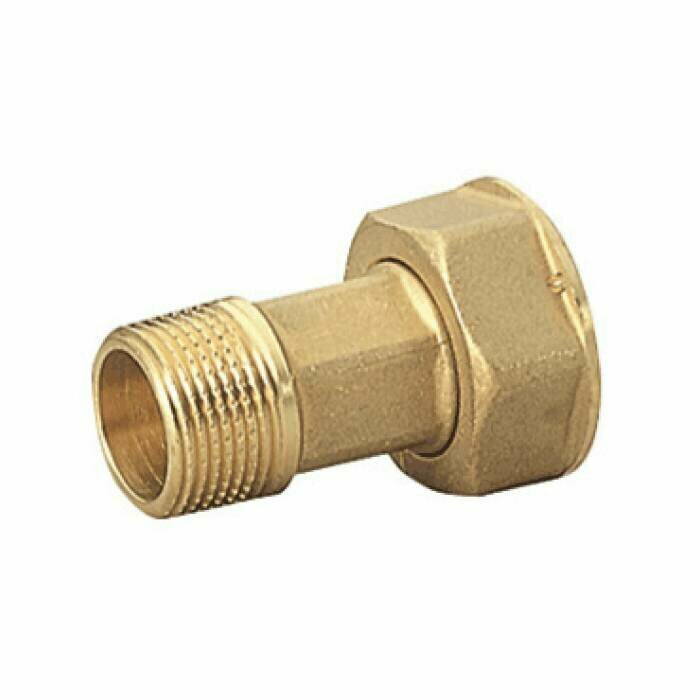 Полусгон латунь R37 Ду 15 1/2"xG3/4" НР/нак/гайка Giacomini R37Y003