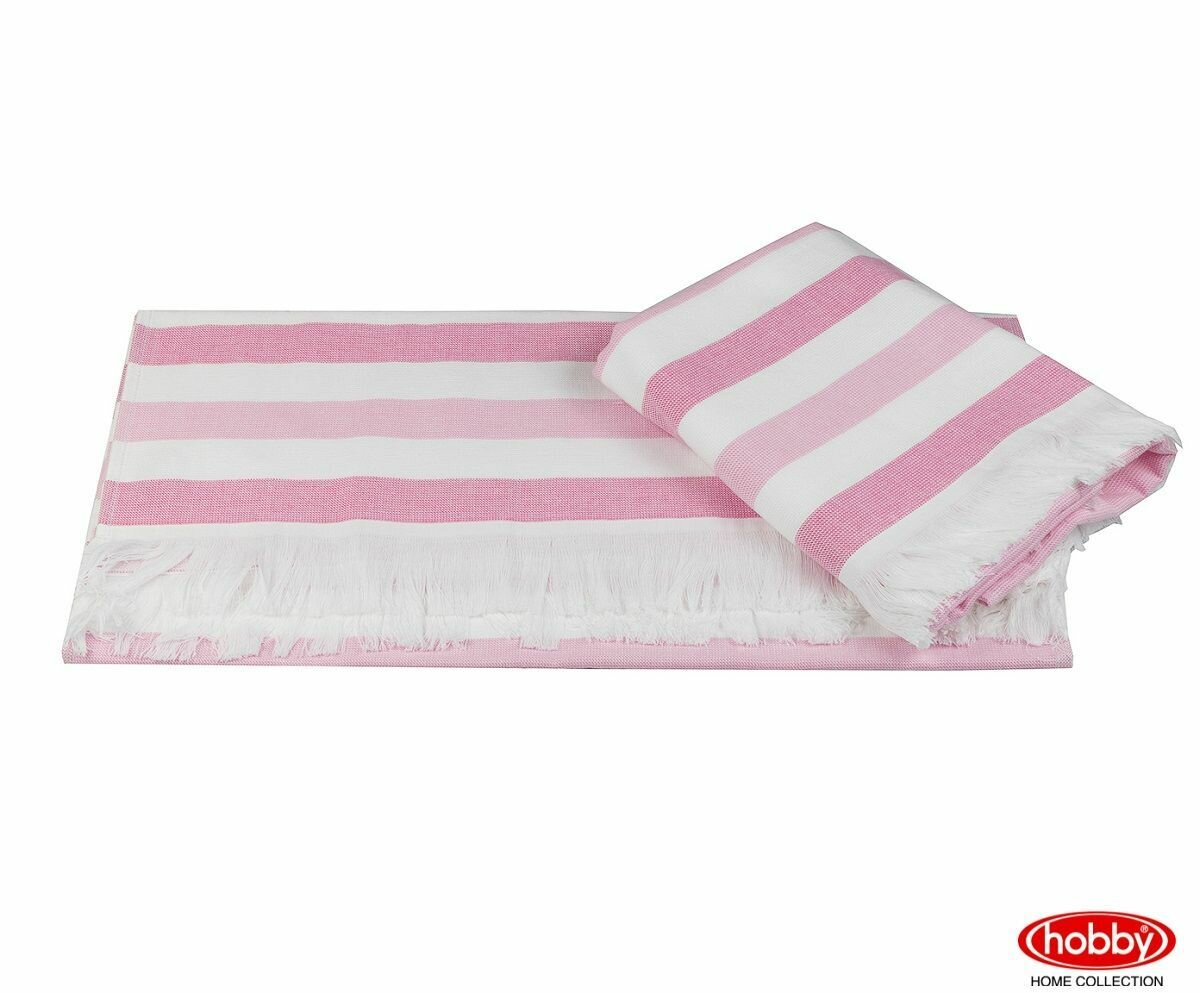 Полотенце HOBBY HOME, Stripe, 70х140 см , розовый, хлопок 100%, Турция