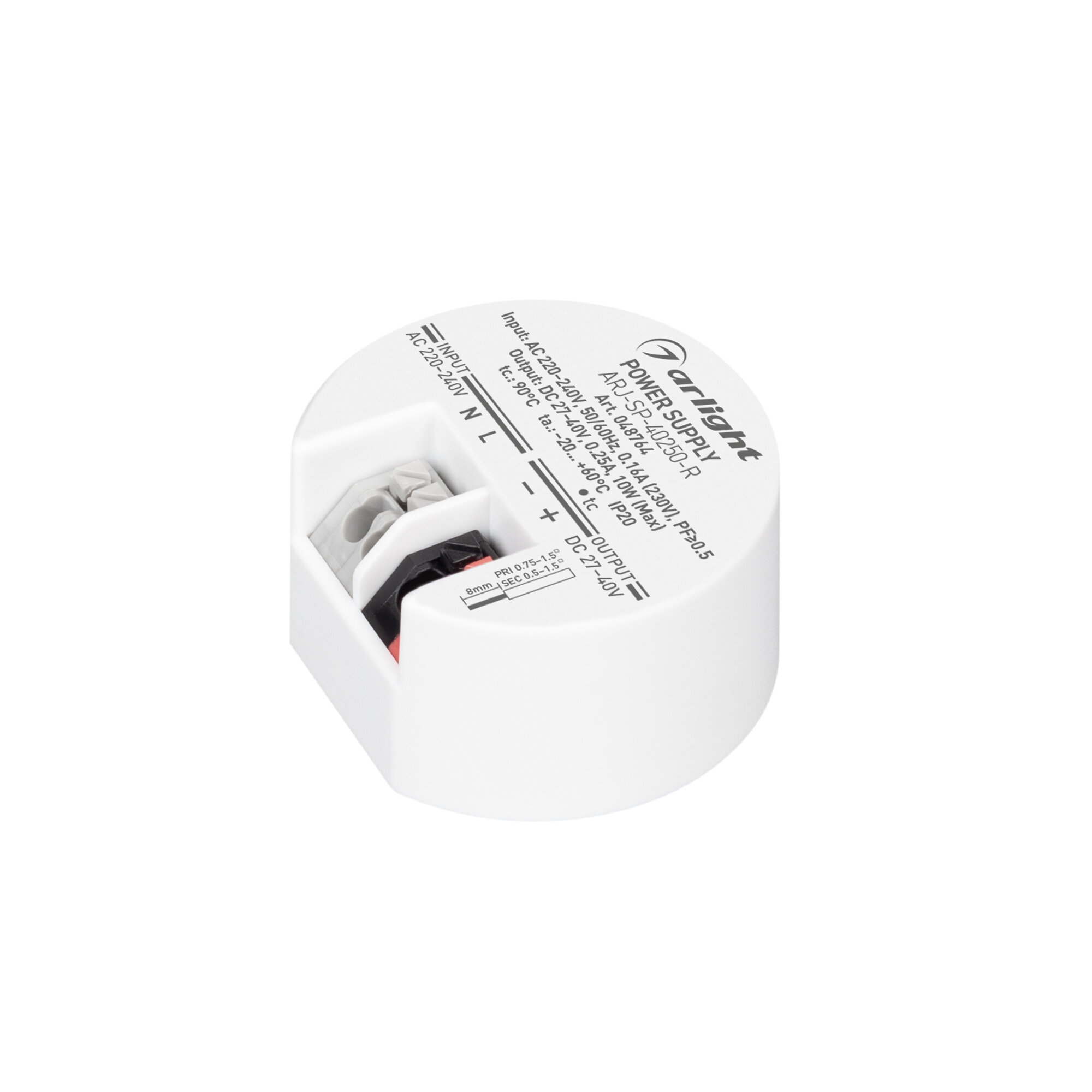 Источник тока Arlight Блок питания ARJ-SP-40250-R (10W, 27-40V, 250mA) (Arlight, IP20 Пластик, 5 лет)
