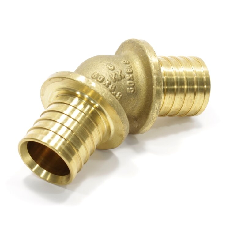 Угольник 45' 50-50, Rehau RAUTITAN, MX, надв. гильза-надв. гильза, латунь