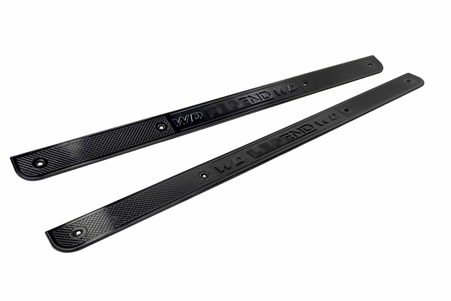 Молдинги пластиковые с черной надписью Legend WD на внутренние пороги для Лада 4х4, Нива Легенд